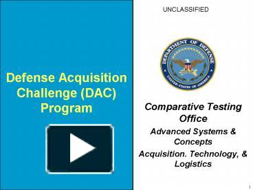 PPT – Defense Acquisition Challenge DAC Program PowerPoint presentation ...