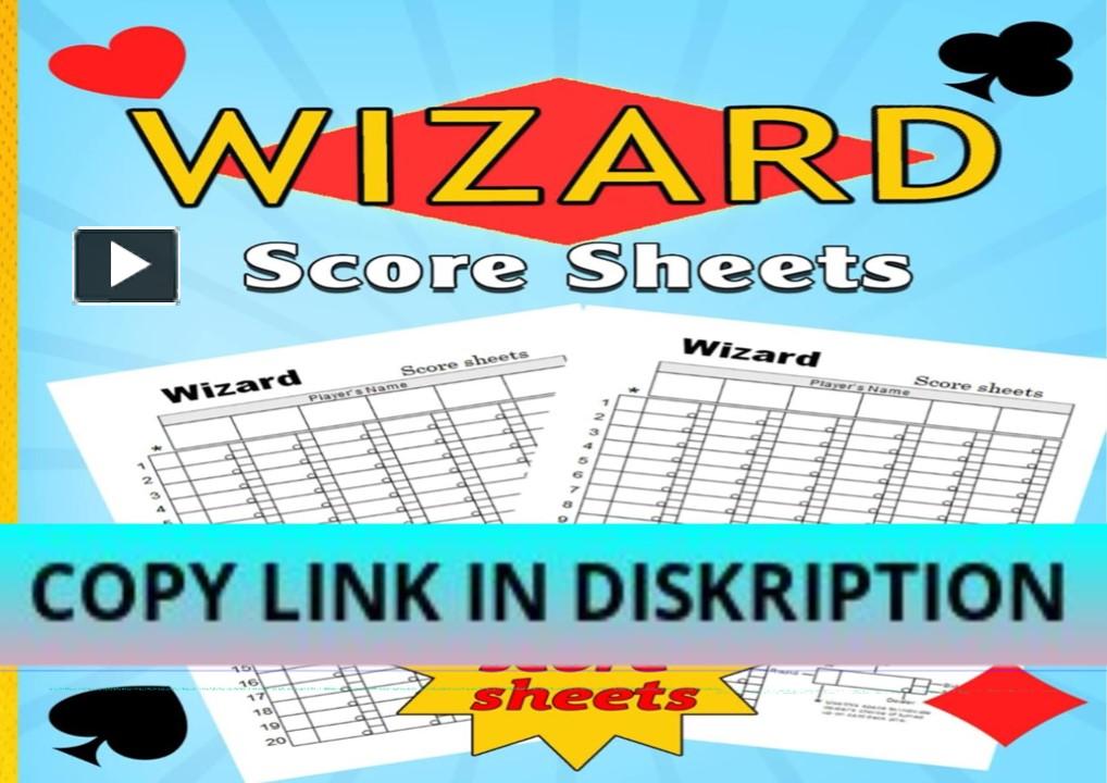 PPT – DOWNLOAD/PDF wizard score sheets: 120 Large Score Pads for ...