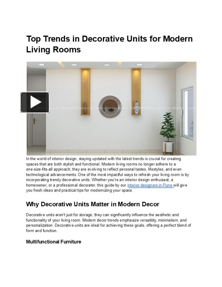 Top Trends in Decorative Units for Modern Living Rooms presentation ...