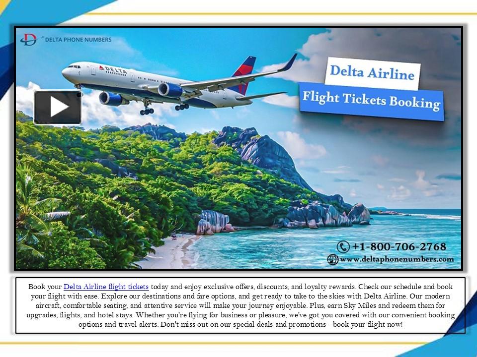 Delta Airline Flight Tickets Booking presentation | free to download