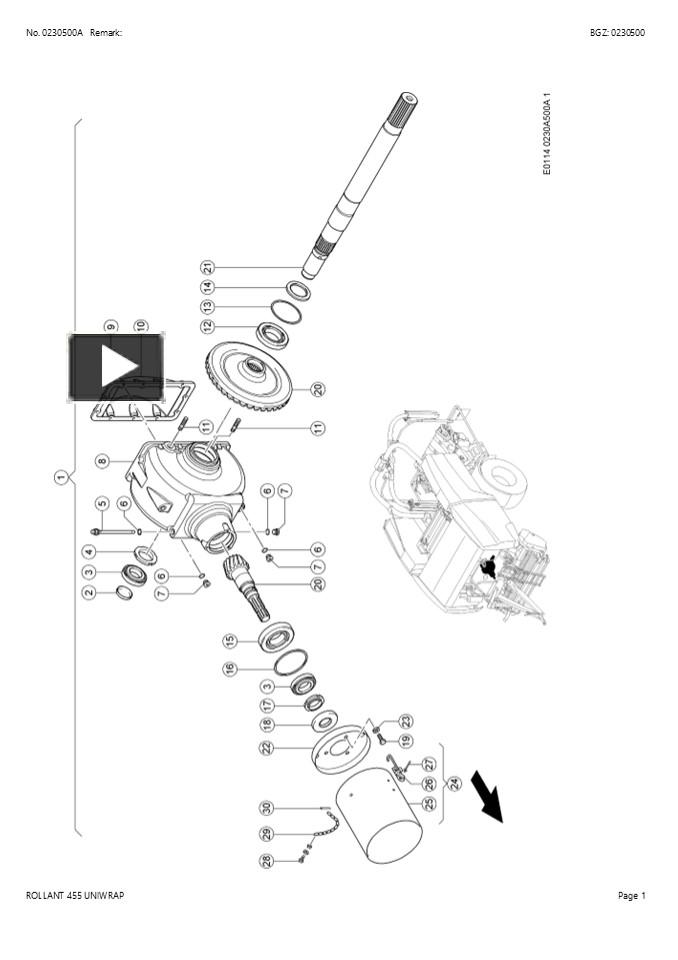 PPT – CLAAS ROLLANT 455 UNIWRAP Baler Parts Catalogue Manual Instant ...