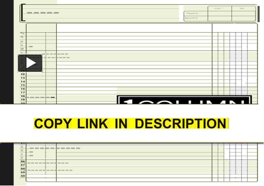 PPT – [PDF] 1 Column Ledger Book: Large Simple One Column for ...
