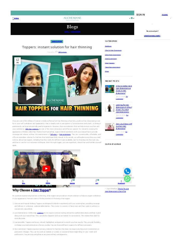 PPT – Toppers: instant solution for hair thinning (1) PowerPoint ...