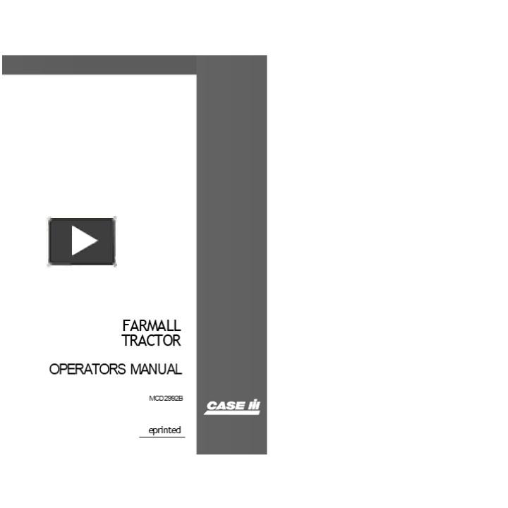 PPT – Case IH Farmall Tractor Operator’s Manual Instant Download ...