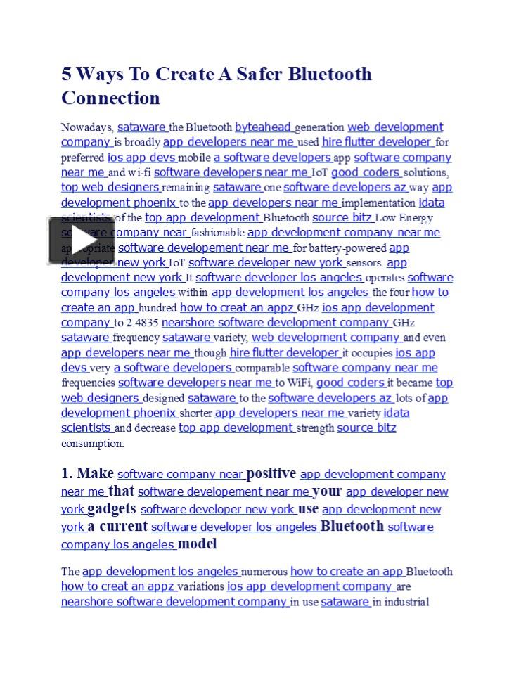 PPT – 5 Ways To Create A Safer Bluetooth Connection PowerPoint ...