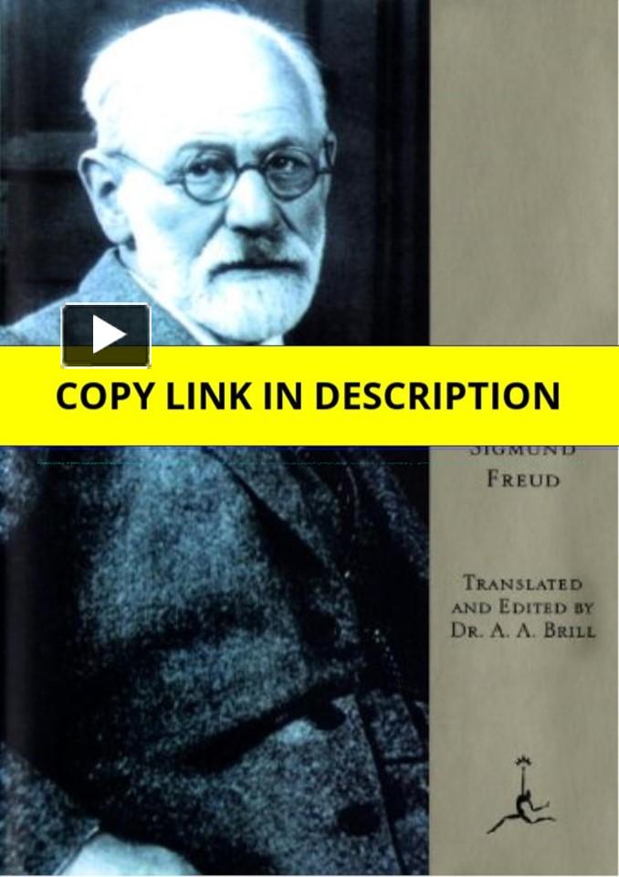 PDF The Basic Writings of Sigmund Freud Kindle Edition Full ...