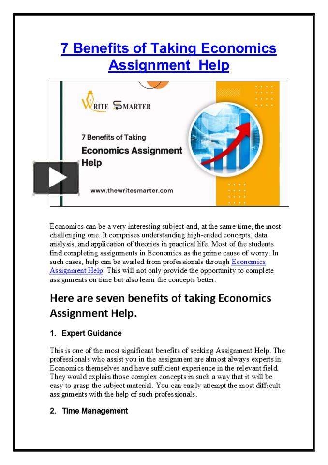 PPT – 7 Benefits of Taking Economics Assignment Help (1) PowerPoint ...