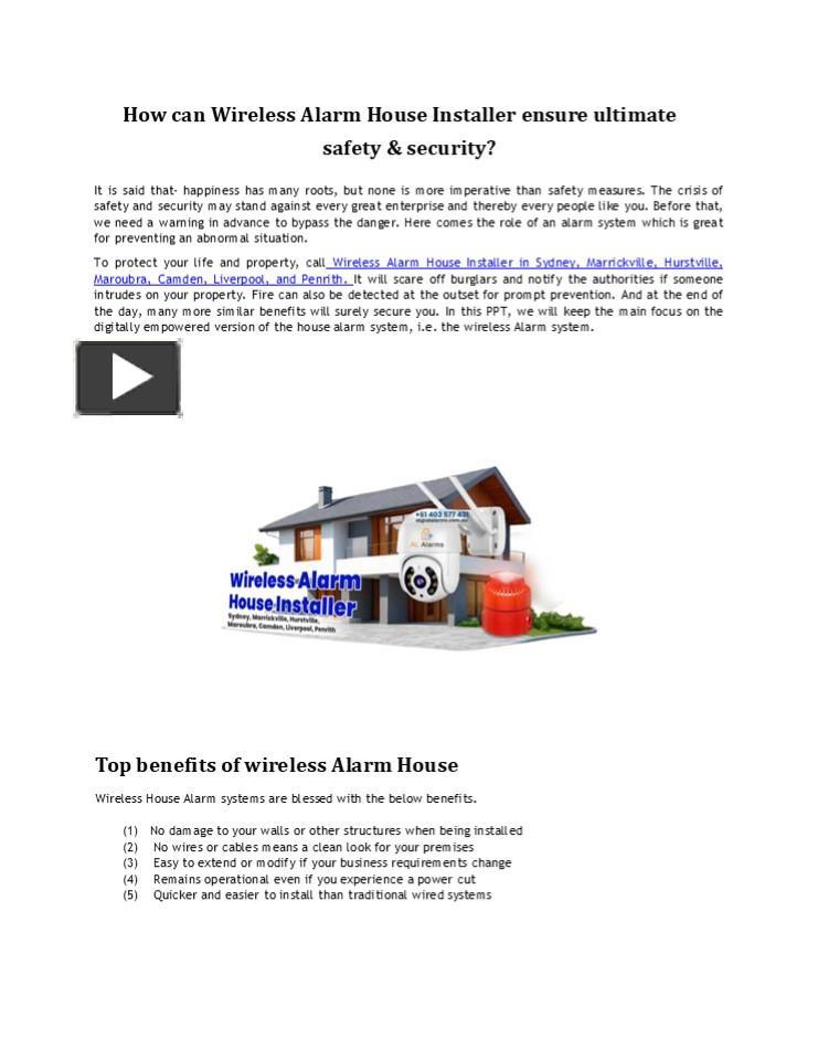 PPT – How can Wireless Alarm House Installer ensure ultimate safety ...