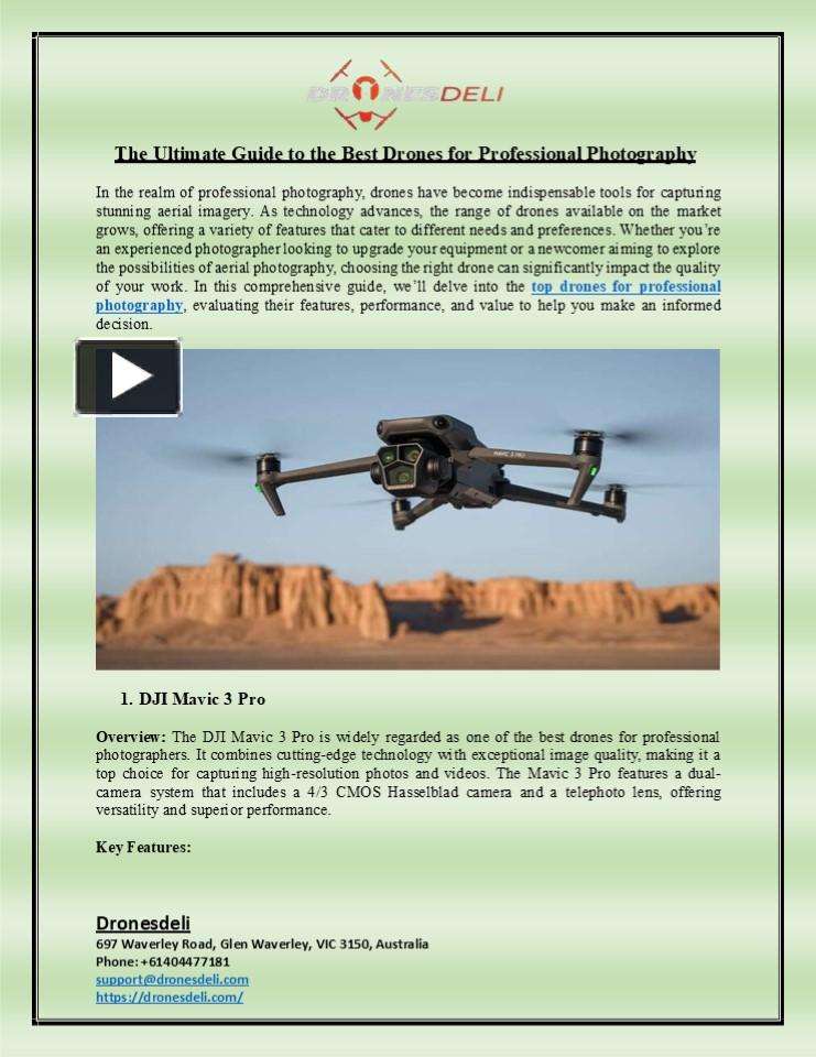 The Ultimate Guide to the Best Drones for Professional Photography ...