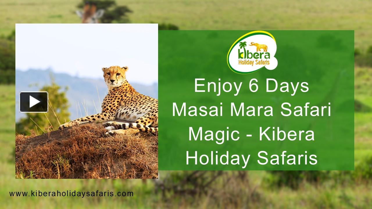 Enjoy 6 Days Masai Mara Safari Magic - Kibera Holiday Safaris ...