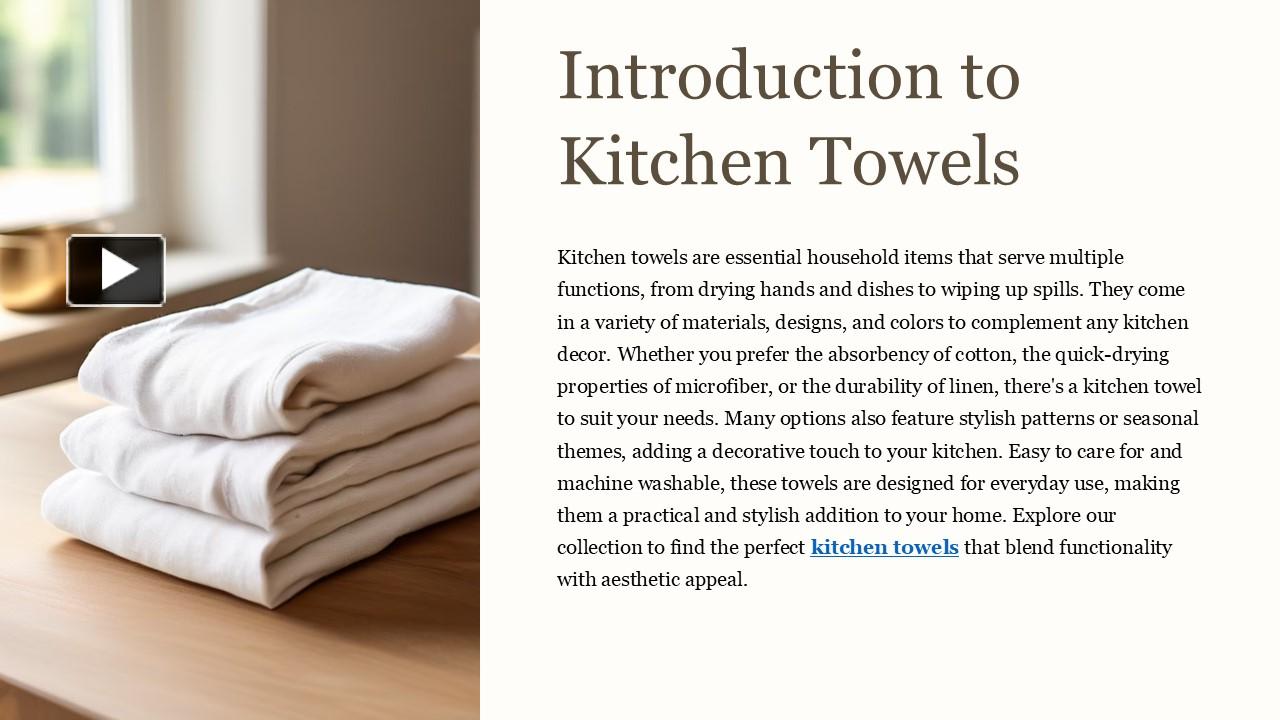 PPT – Towels for Kitchen PowerPoint presentation | free to download ...
