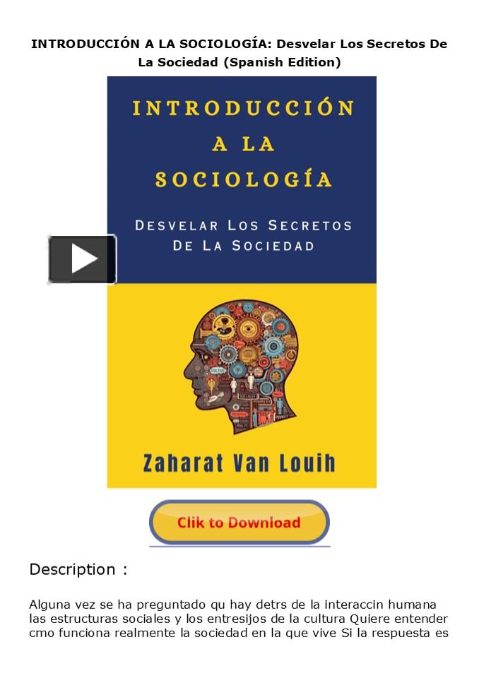 DOWNLOAD INTRODUCCIÓN A LA SOCIOLOGÍA: Desvelar Los Secretos De La ...