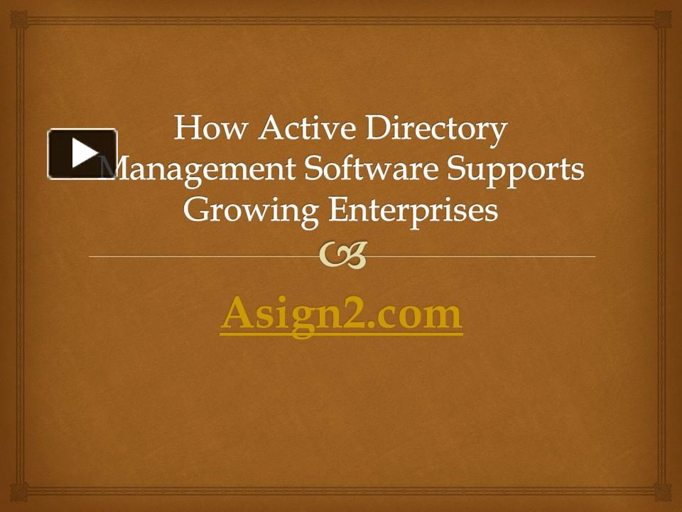 PPT – How Active Directory Management Software Supports Growing ...