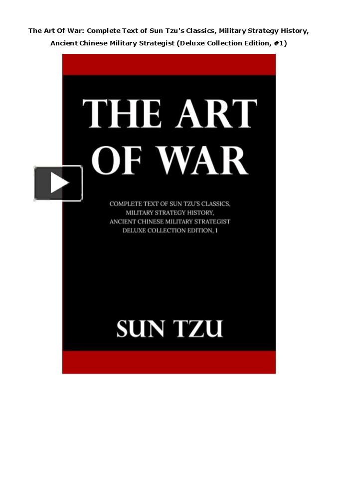 DOWNLOAD(PDF) The Art Of War: Complete Text of Sun Tzu's Classics ...