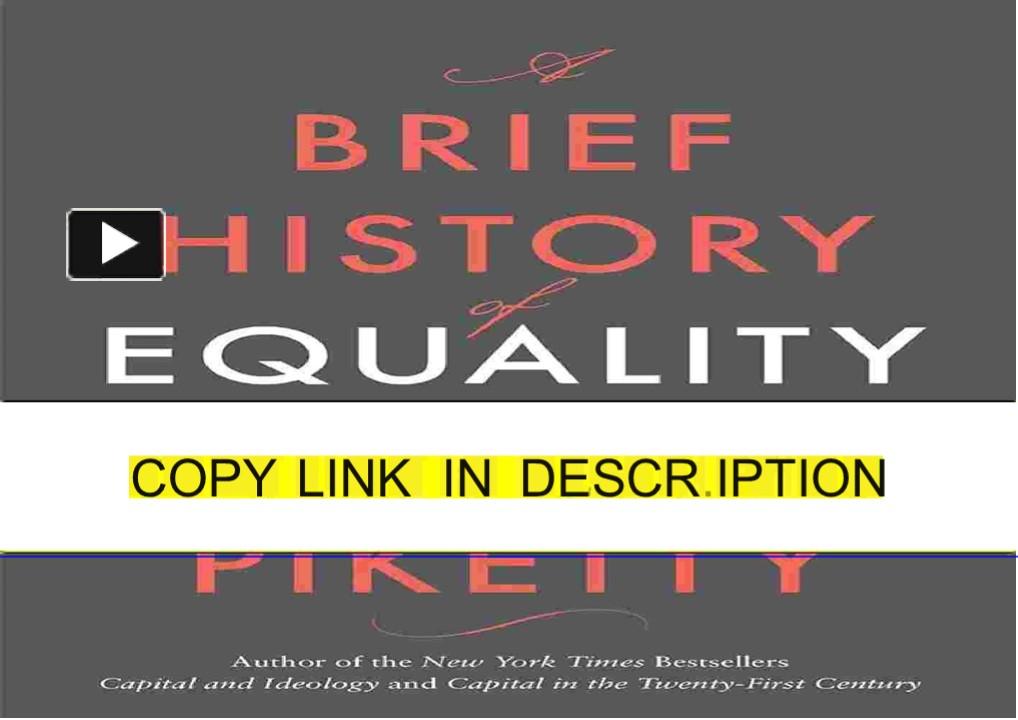 Pdf A Brief History of Equality PDF presentation | free to download