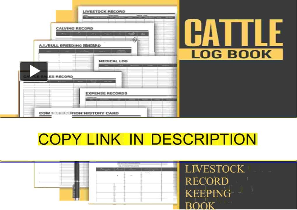 PPT – Pdf Cattle Log Book | Cattle Breeding, Calving, and Livestock ...