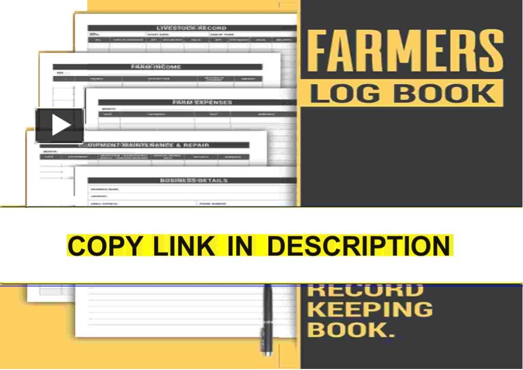 PDF_ Farmers Log Book | Farm Management Record Keeping Book: A Monthly ...