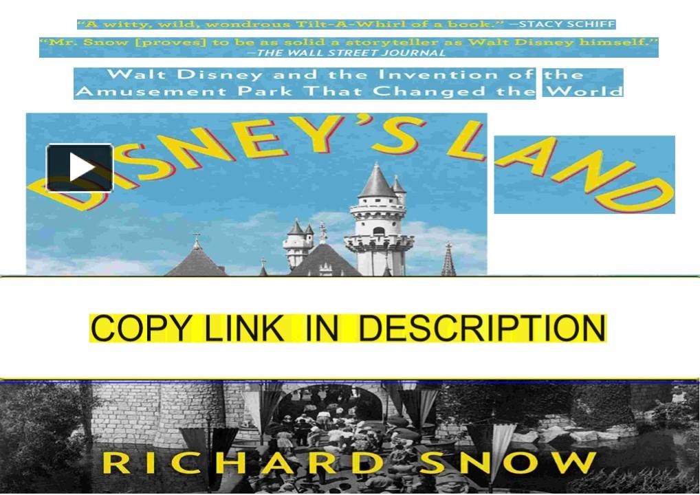 PPT – get [PDF] Download Disney's Land: Walt Disney and the Invention ...