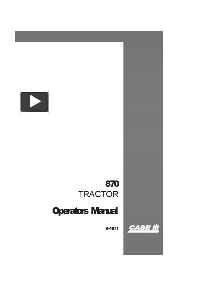PPT – Case IH 870 Tractor Operator’s Manual Instant Download ...