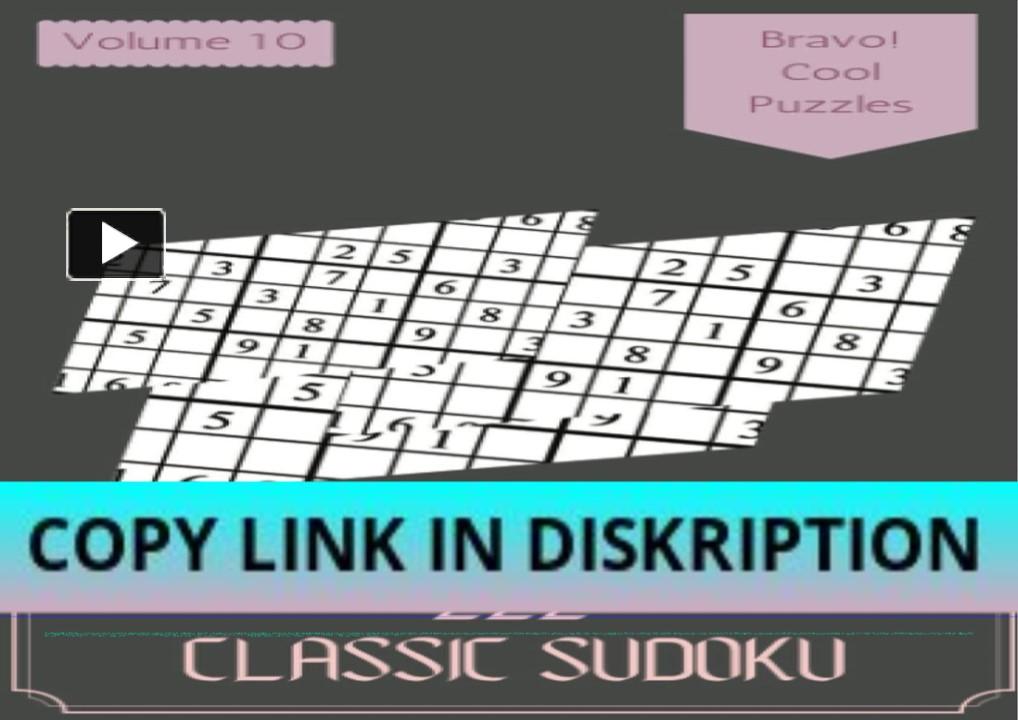 PPT – PDF Read Online Bravo! 222 Cool Classic Sudoku Puzzles Volum ...