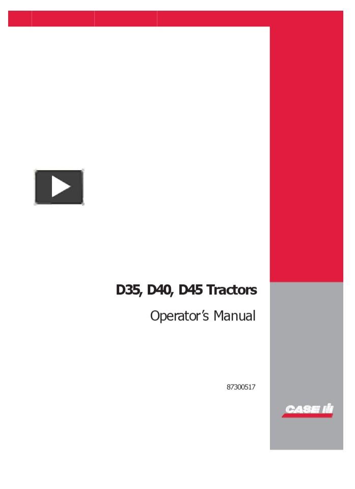 PPT – Case IH D35 D40 D45 Tractors Operator’s Manual Instant Download ...