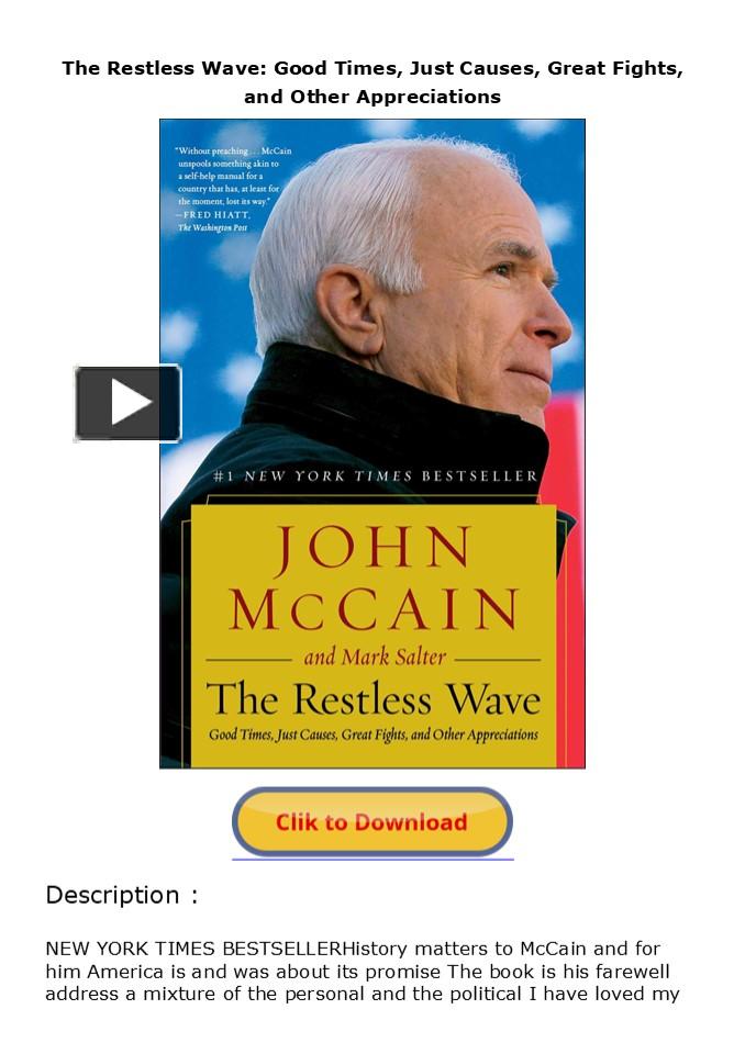 PPT – DOWNLOAD The Restless Wave: Good Times, Just Causes, Great Fights ...