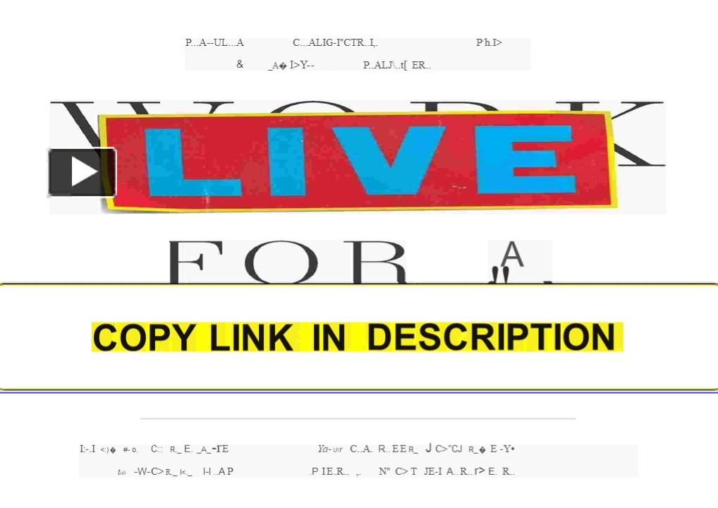 READ Live for a Living (PDF) presentation | free to download