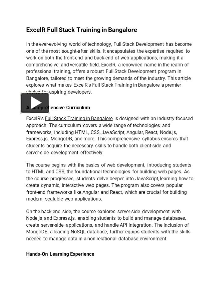 PPT – Full Stack Training in Bangalore PowerPoint presentation | free ...