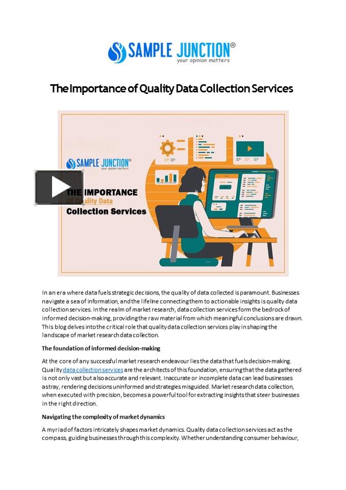 PPT – The Importance of Quality Data Collection Services PowerPoint ...