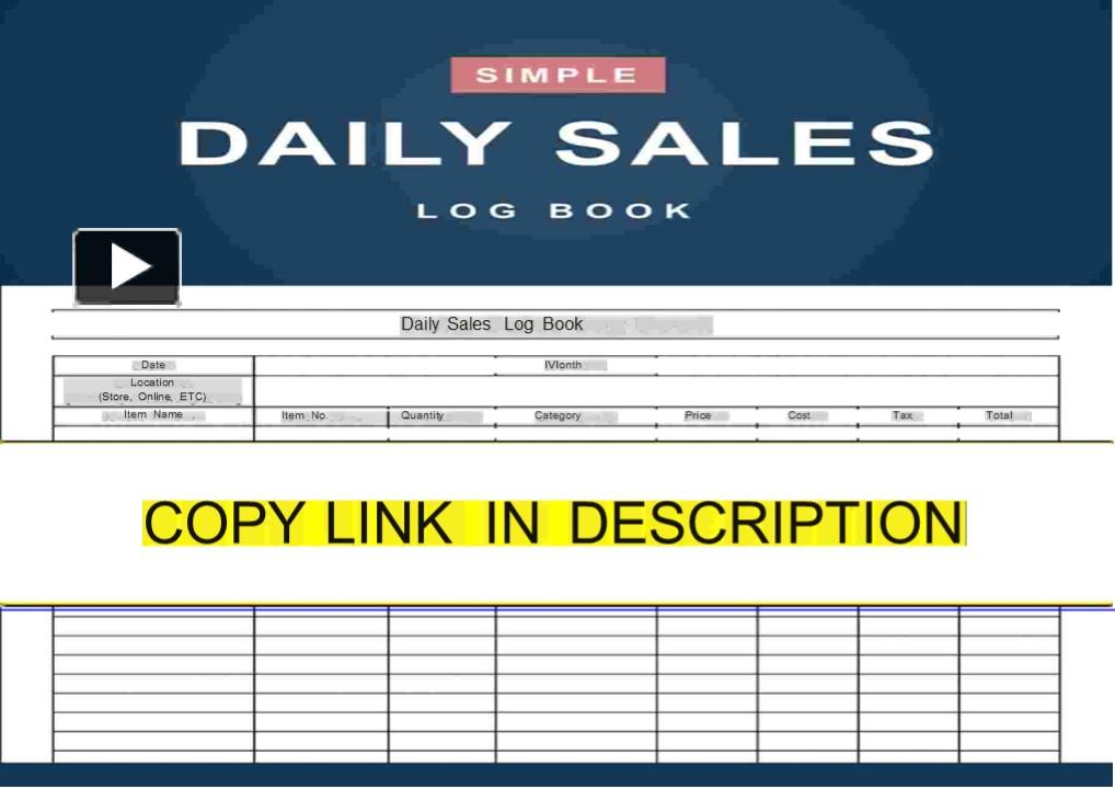 PPT – Download Daily Sales Log Book: Simple Small Business Daily Sales ...