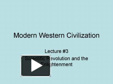 PPT – Modern Western Civilization PowerPoint presentation | free to ...