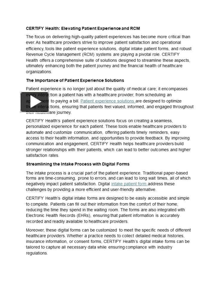 Elevating patient experience presentation | free to download
