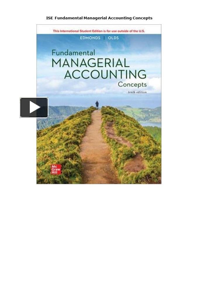 PPT – DOWNLOAD(PDF) ISE Fundamental Managerial Accounting Concepts ...