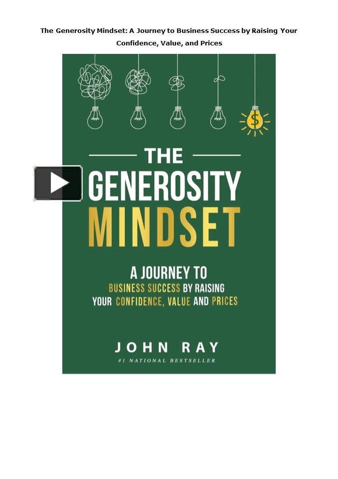 PPT – DOWNLOAD(PDF) The Generosity Mindset: A Journey to Business ...