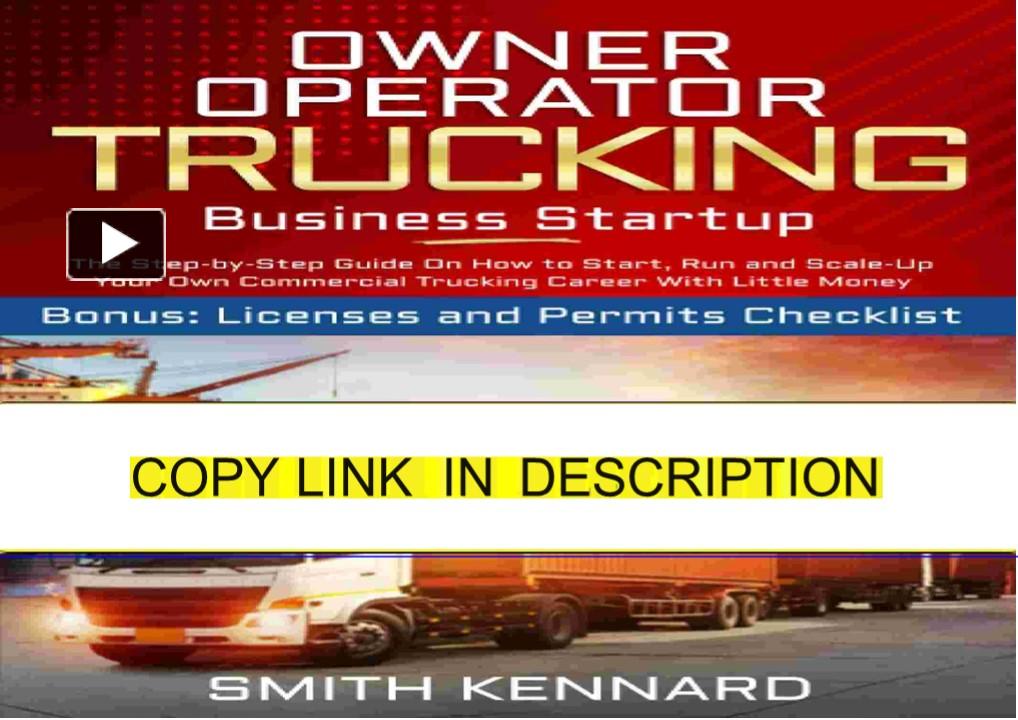 PDF Owner Operator Trucking Business Startup: The Step-by-Step Guide On ...