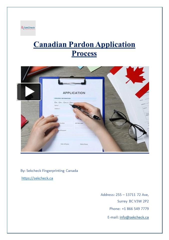 PPT – Canadian Pardon Application Process PowerPoint presentation ...