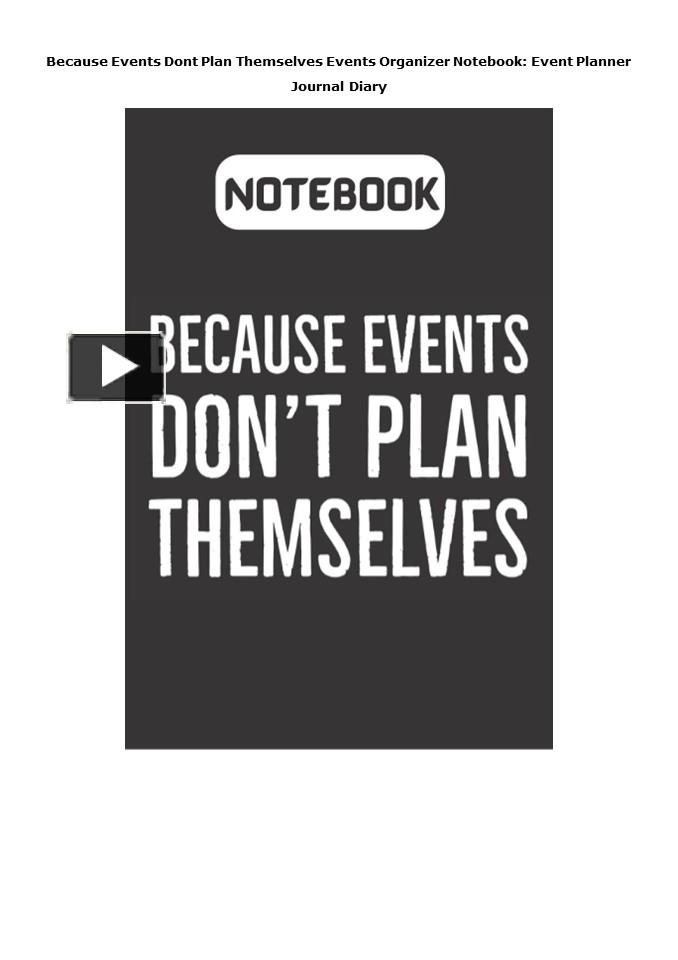 PPT – PDF(readonline) Because Events Dont Plan Themselves Events ...