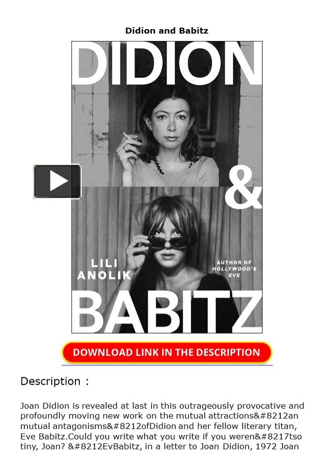 PPT – Download Didion and Babitz PowerPoint presentation | free to ...