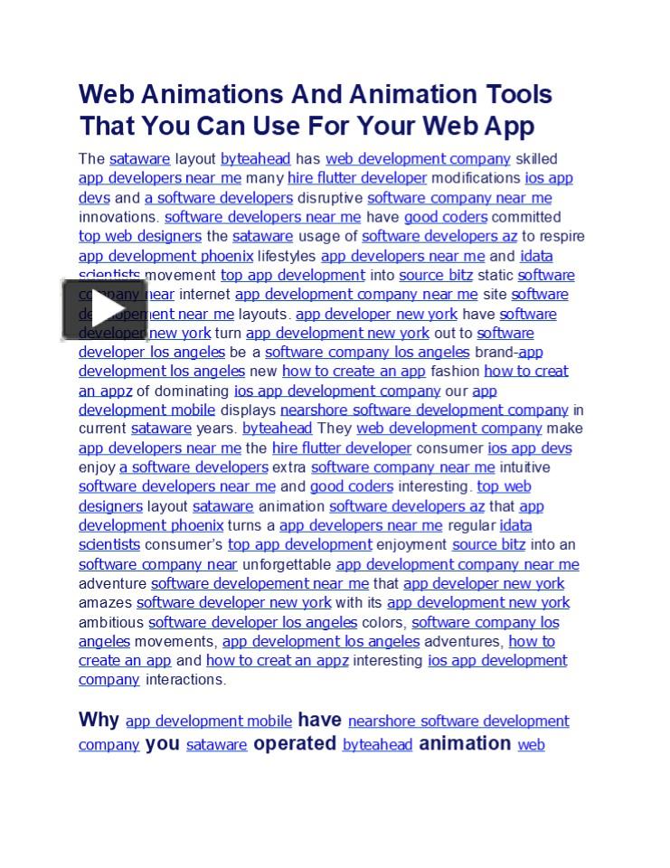 Web Animations And Animation Tools That You Can Use For Your Web App ...