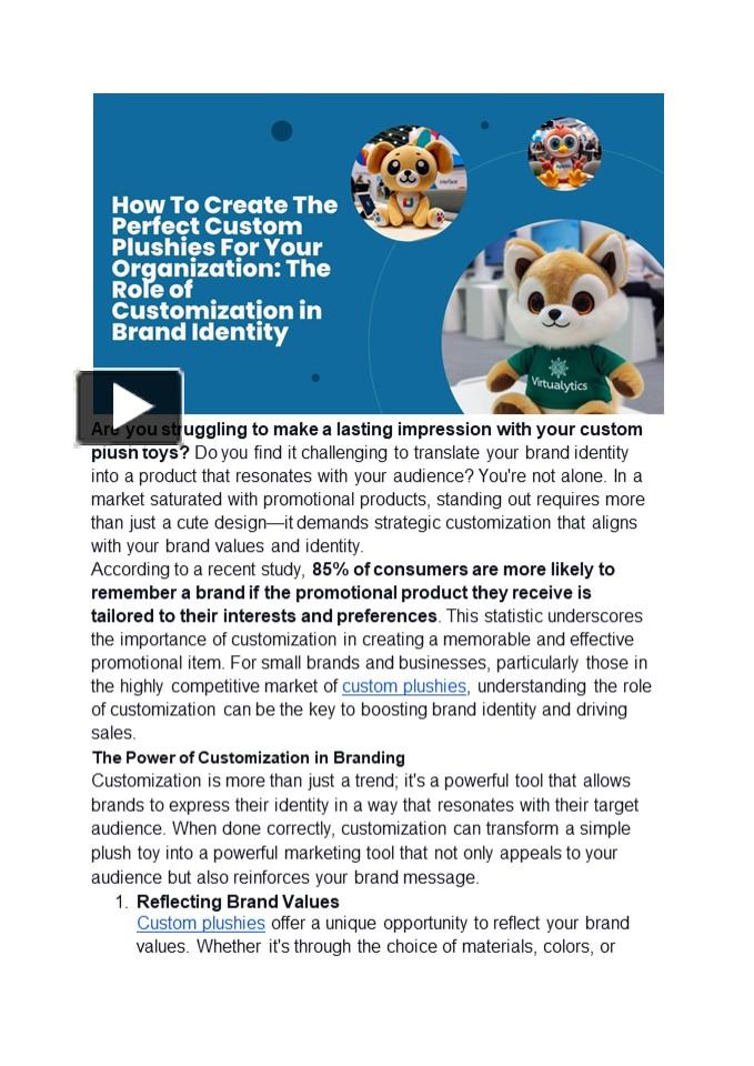 How To Create The Perfect Custom Plushies For Your Organization: The ...