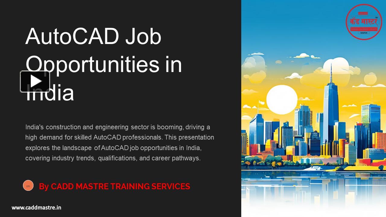 AutoCAD-Job-Opportunities-in-India-by- CADD-Mastre presentation | free ...