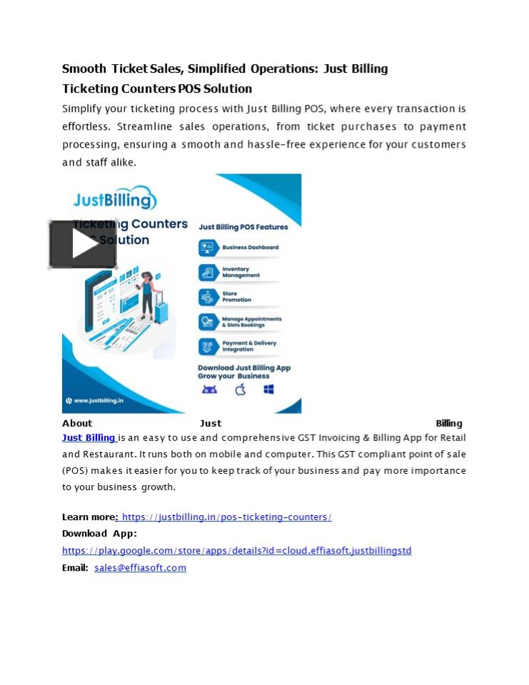 PPT – Ticketing Counters POS Solution PowerPoint presentation | free to ...