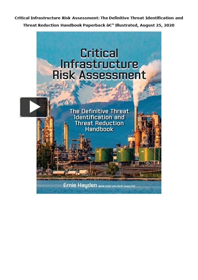 download Critical Infrastructure Risk Assessment: The Definitive Threat ...