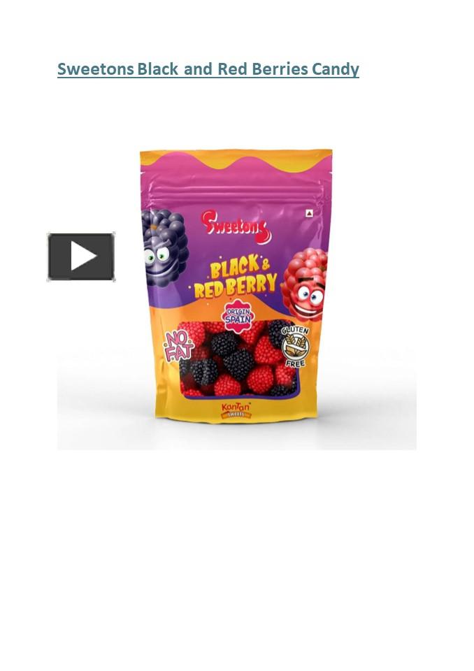 Sweetons Black and Red Berries Candy presentation | free to download
