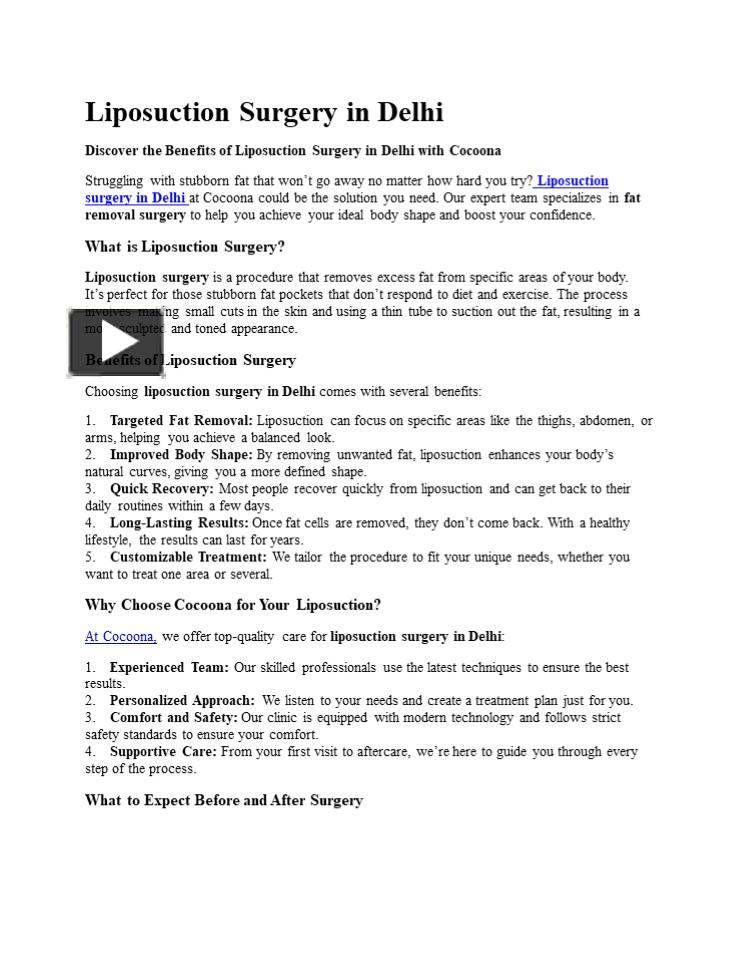 PPT – Liposuction Delhi PowerPoint presentation | free to download - id ...