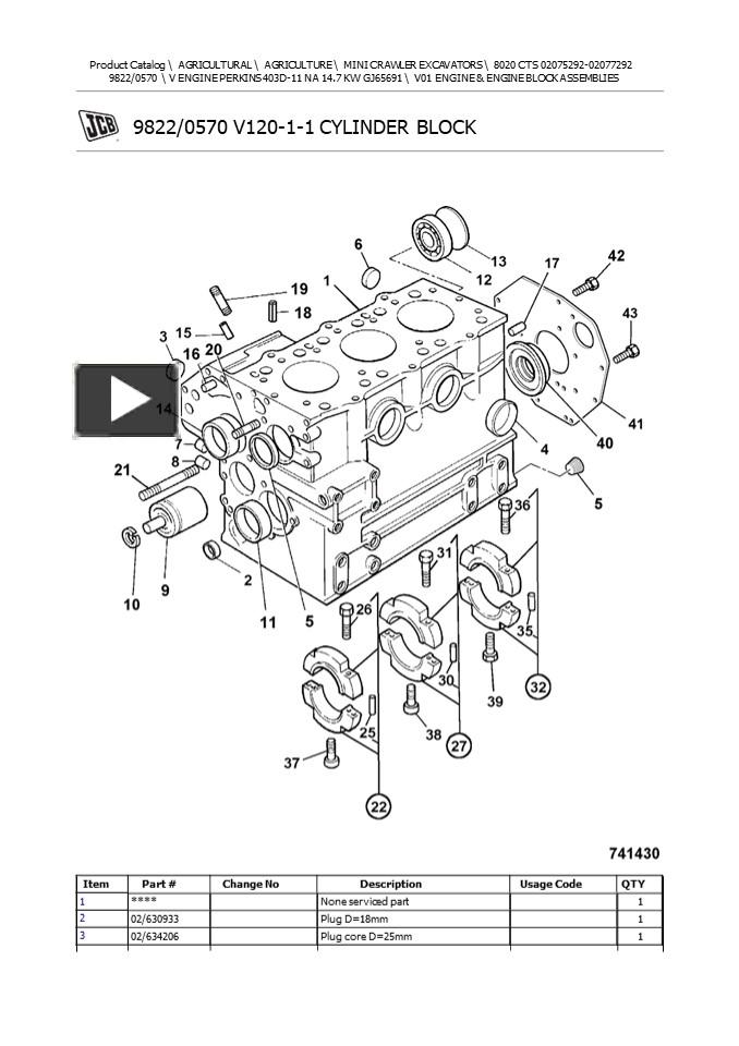 PPT – JCB 8020 CTS MINI CRAWLER EXCAVATOR Parts Catalogue Manual ...