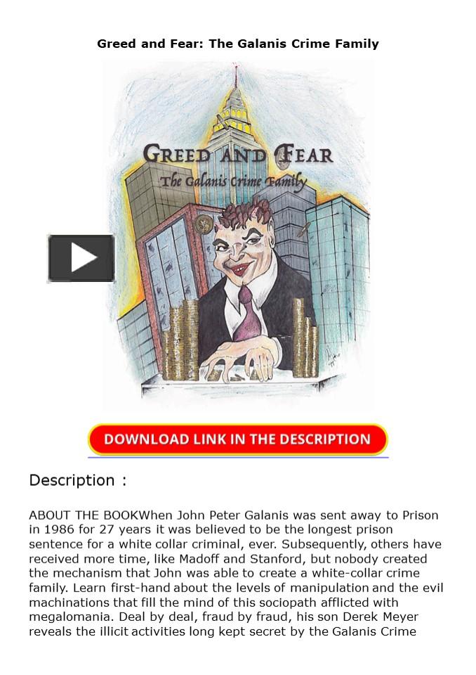 PDF Greed and Fear: The Galanis Crime Family presentation | free to ...