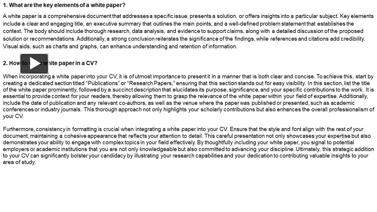 PPT – The Essential Guide to Crafting an Impactful White Paper for Your ...