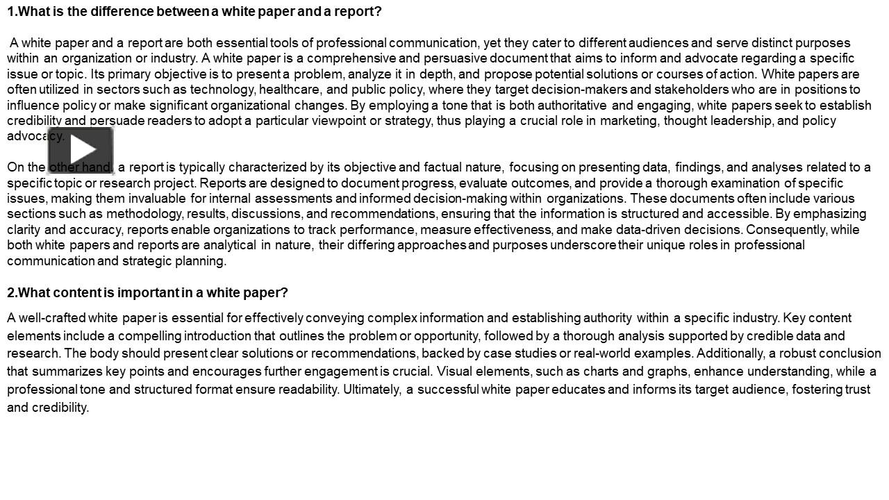 Crafting Effective White Papers: Tools and Strategies for Success ...