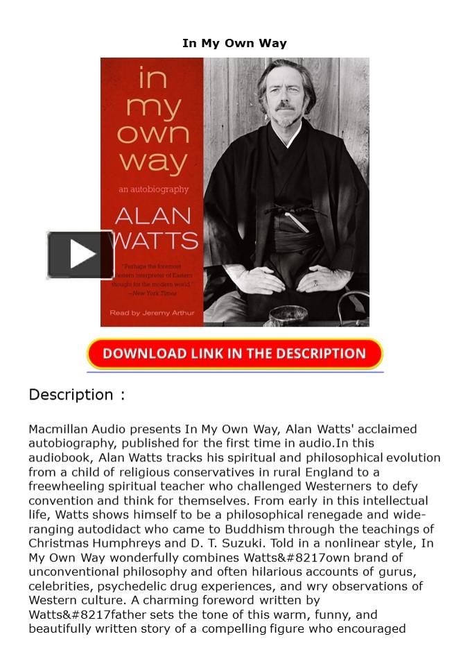 PPT – PDF In My Own Way PowerPoint presentation | free to download - id ...